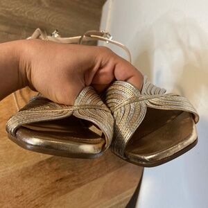 Seychelles | Shoes | Seychelles Tender Gold And Silver Metallic Ankle ...
